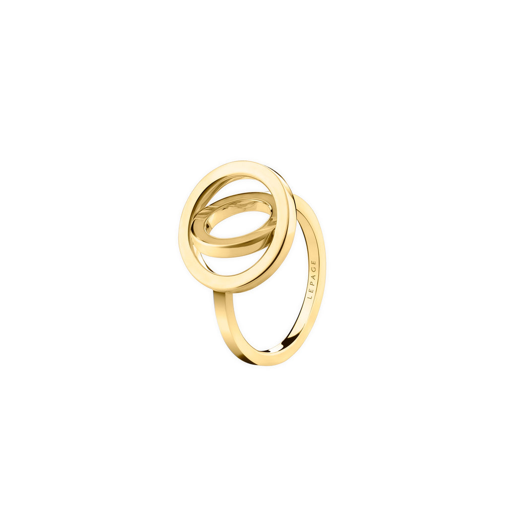 Alba 18ct YG Double Circle Ring